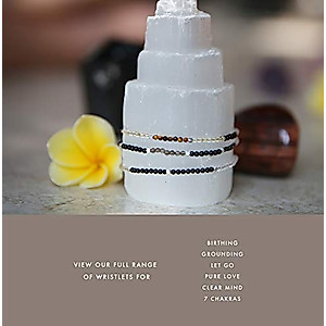 BALIPURA - Protection Aura Bracelet for Women - 2mm SMALL (TINY) BEADS Gemstones, Crystals, Black Tourmaline, Citrine, Quartz, 925 Solid Silver Beads - Spiritual Beaded Keep Bad Spirits Away