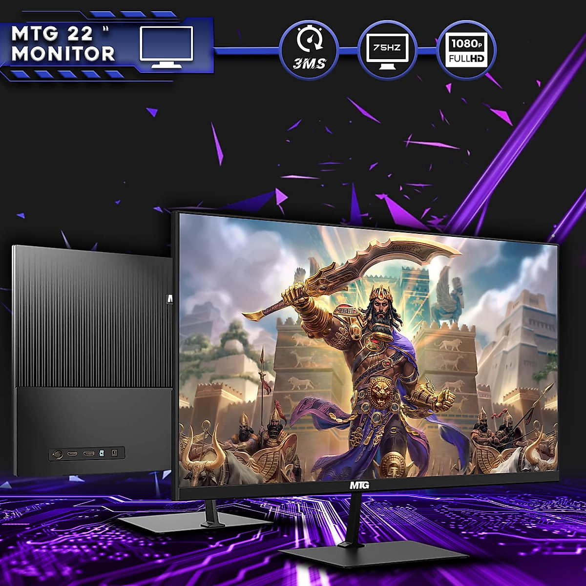 TechMagnet Gaming Desktop PC, Intel i5 6th Gen, Zeus Pro 6, RX 550, 16GB RAM, 256GB SSD + 2TB HDD, 22 Inch Monitor, RGB Keyboard Mouse, Speaker, Headphone, Webcam, Win 10 Pro (Renewed)