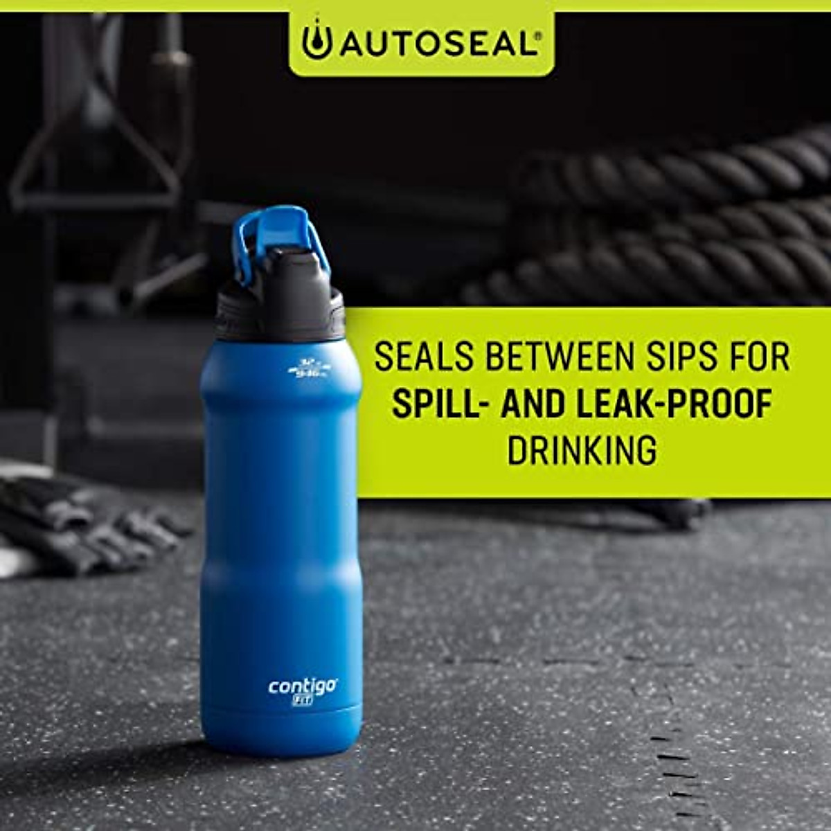 Contigo Fit Autoseal Water Bottle, 32 Oz, Licorice