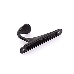 2 Pack Matte Black Hook, Wall Mounted Heavy Duty Towel Hooks Metal Robe Hook Kitchen Hanger Sturdy Coat Locker Single Hooks for Hanging Coat Towel Key Bag Scarf