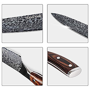 SanCook Chef Knife Kitchen Knife 8 Inch Sharp Professional Knife, Chefs Knife German High Carbon Stainless Steel 4116 Knives with Ergonomic Handle Chef Gifts for Christmas