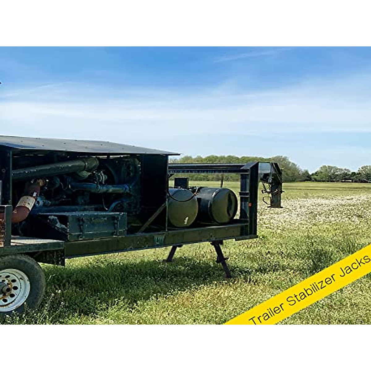 Set of 2 Trailer Stabilizer Leveling Jacks Folding Telescoping Legs for Travel RV Camper - 1000lbs Capacity Each