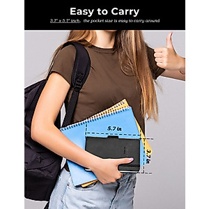 AISBUGUR Pocket Notebook Small Notebook 2-Pack, 3.5" x 5.5" Pocket Notebooks Hardcover with Thick Lined Paper, Inner Pockets, Cover Letter Embossing Design Mini Journal Notepad 1Black 1Brown Leather