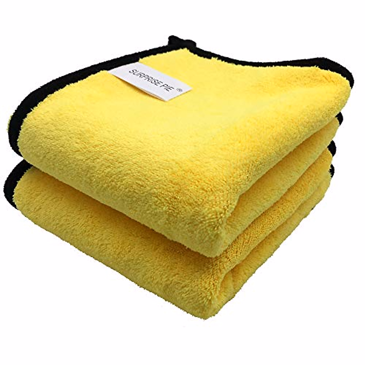 SURPRISE PIE Ultimate Microfiber Cleaning Cloth - Car Drying Towel 16x12 Inches - Scratch-Free, Lint-Free, and Super Absorbent for Drying, Detailing, Polishing, and Buffing - Machine Washable