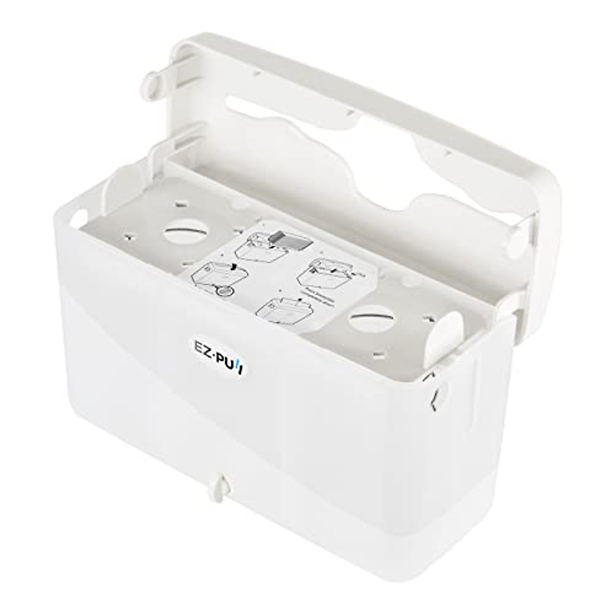 EZ-Pull Countertop SLIMFOLD Hand Towel Dispenser for Kitchen/Bathroom/Office/RV/Airbnb, White 4600-EZ, EZbrnd