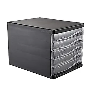 ZJSFC Document Organizer - Half Transparent Vertical File Cabinet 4 Drawer Function Flat Drawer (Color : D)