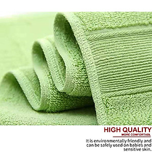 PUPOPIK Hand Towels for Bathroom 2 Pack-100% Cotton Hand Towel (14 x 30 Inch), Highly Absorbent and Quick Dry Face Washcloth, Home Soft Premium Towel for Hotel, Bath, Kitchen and Spa (Green)