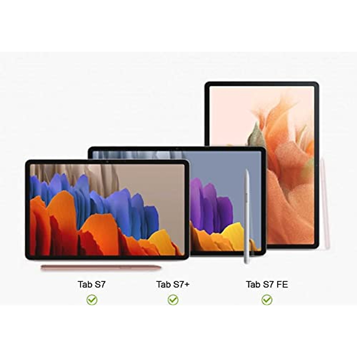 Tab S7 / S7+ S Pen Replacement Stylus Pen S Pen for Samsung Galaxy Tab S7 / S7 Plus/ S7 FE (EJ-PT870) + Tips/Nibs (Without Bluetooth) (Bronze)