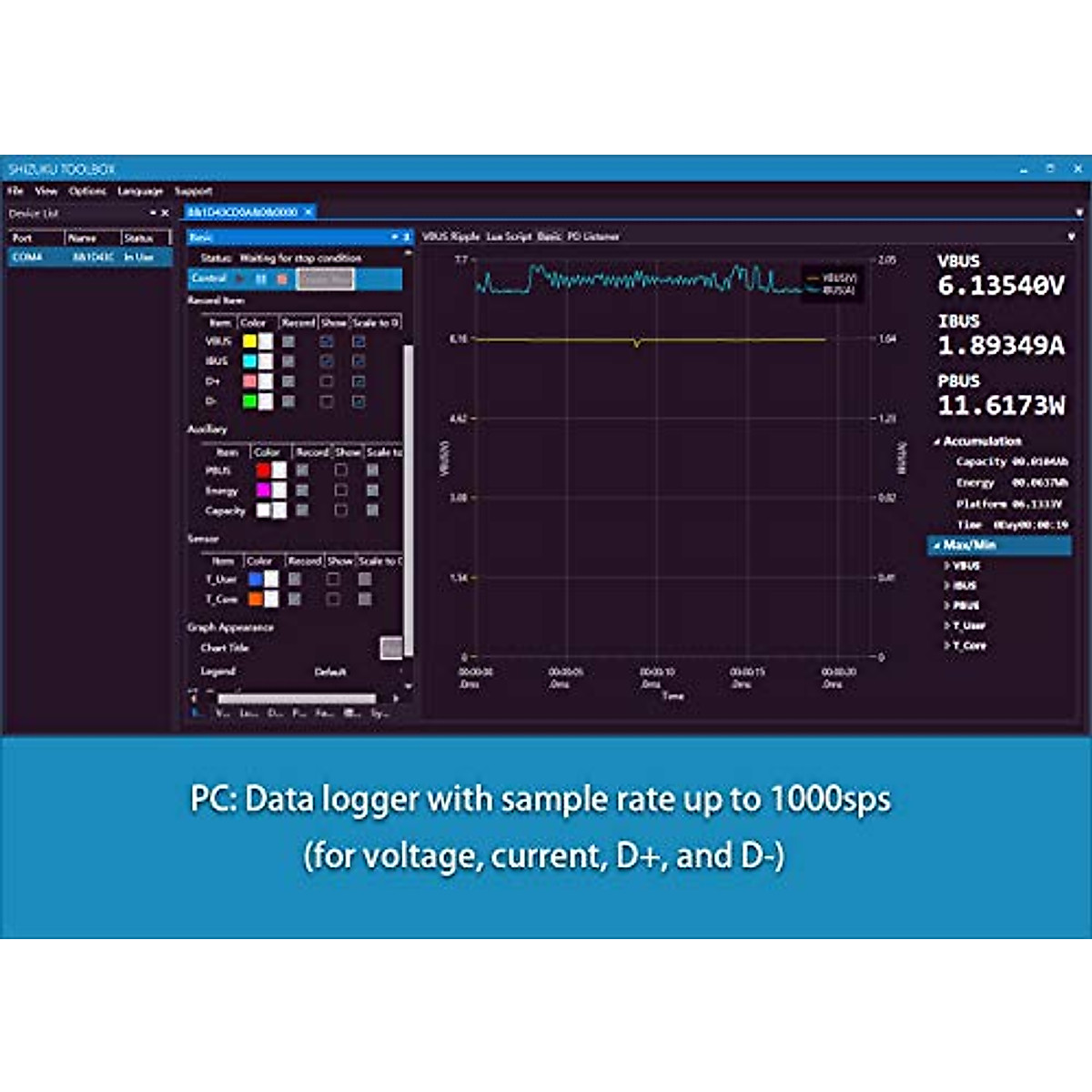 AVHzY USB Power Meter USB 3.1 Tester Digital Multimeter Current Tester Voltage Detector Lua Interpreter Integrated DC 26V 6A PD 2.0/3.0 QC 2.0/3.0/4.0 pps Trigge