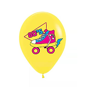 Back to the 80s Party Decorations 50 pack 12 inches Boombox&Skate Latex Balloons for Birthday Party 80s Party Supplies 1980s Themed Party Decorations Neon Party Supplies…