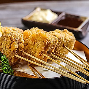 Fasmov 1000 Pack Natural Bamboo Skewer Sticks, Bamboo BBQ Appetizer Skewers for Grilling, Kabob, Fruit, Appetizers, Cocktail, Brunch, Chocolate Fountain, 8-Inches