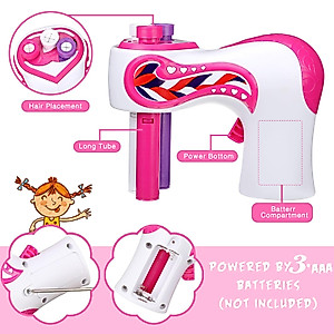 Zhehao Electric Hair Braider - Automatic Portable Hair Twister Device for Kids, Teen Girls and DIY Hair Styling/Salon, Batteries Not Included