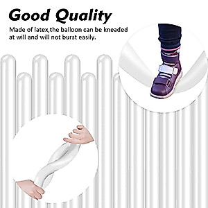 Rimobul 100PCS 260Q Twisting Animal Balloons Thickening Latex Twisting Modeling Long Magic Balloons for Animal Shape,Birthdays,Clowns(White)