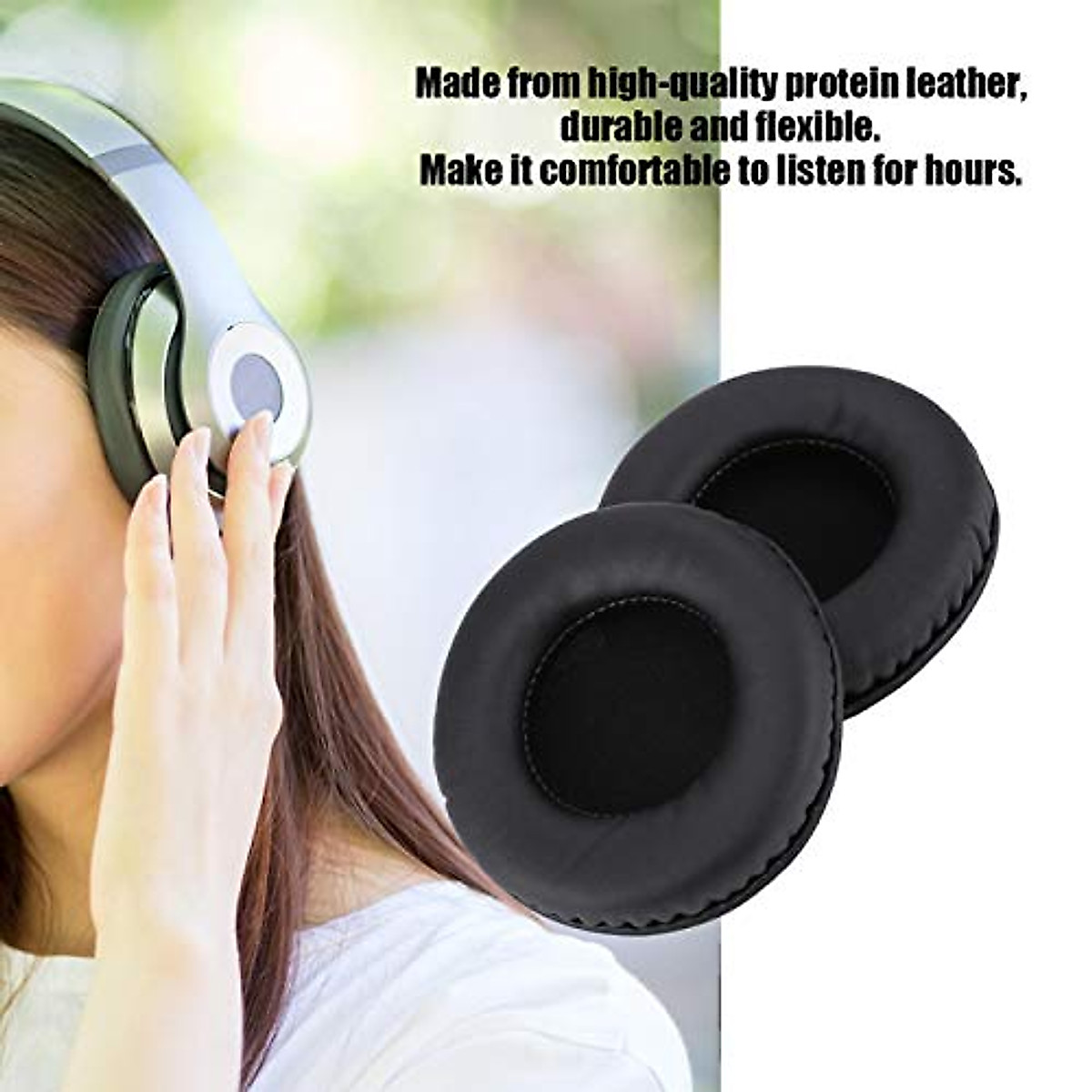 Hilitand 100mm Ear Pads, Universal Replacement Earpads, Headphones Ear Cushions, Noise Reduction Headset Earpads