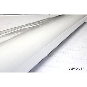 White High Gloss Realistic Paint-Like Microfinish Vinyl Wrap Roll with VViViD XPO Air Release Technology (3ft x 5ft)