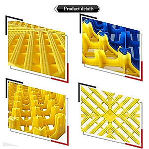 BBGS Grid Drainage Mat, 10pcs Plastic Grid Flooring Pad, Non-Slip Thicken Plastic Grid Carpet for Car Wash Project Flowerpot (Color : Style 3-400x400x32mm)
