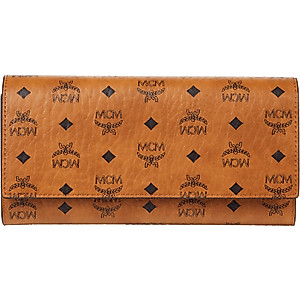 MCM Flap Wallet in Visetos Cognac One Size