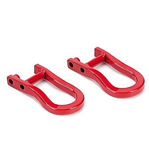 WEILEITE Front Bumper Tow Hook Shackles Chevy Silverado GMC Sierra 1500 2007-2018 Silverado 1500 LD 2019 Sierra 1500 Limited 2019 Replace 84192871(2Pcs,Red)