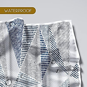 YEZEX Shower Curtain Set with 12 Hooks - Waterproof Polyester Fabric Shower Curtains for Modern Home Bathroom Decorations, Machine Washable, 72"x78"