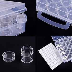 SGHUO 4pack 60PCS 5D Embroidery Diamond Painting Box Storage Containers