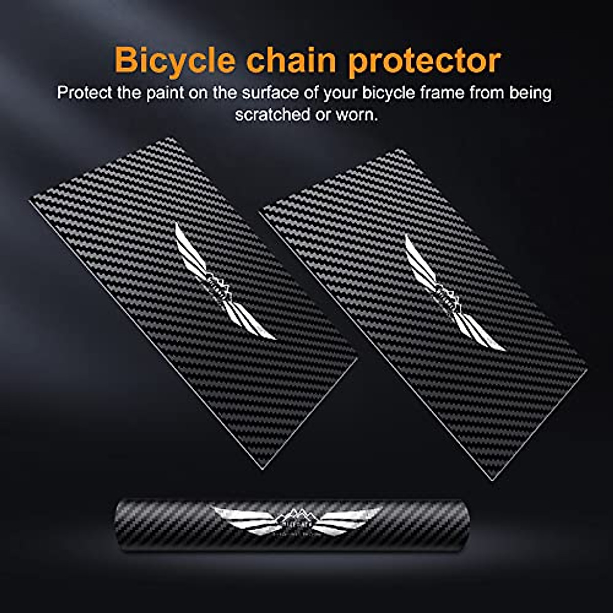NICEDACK Bike Chainstay Protector, Cycling Bike Chain Guard Decal Stickers Chainstay Bicycle Frame Tape Guard for Mountain Bike Chain Protective Front Fork Protective (5 PCS)