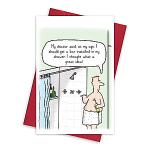 Ulbeelol Funny Father's Day Card for Dad, Birthday Card for Dad Husband, Cute Winebibber Card, 60th Birthday Card, 50th 70th Bday Card