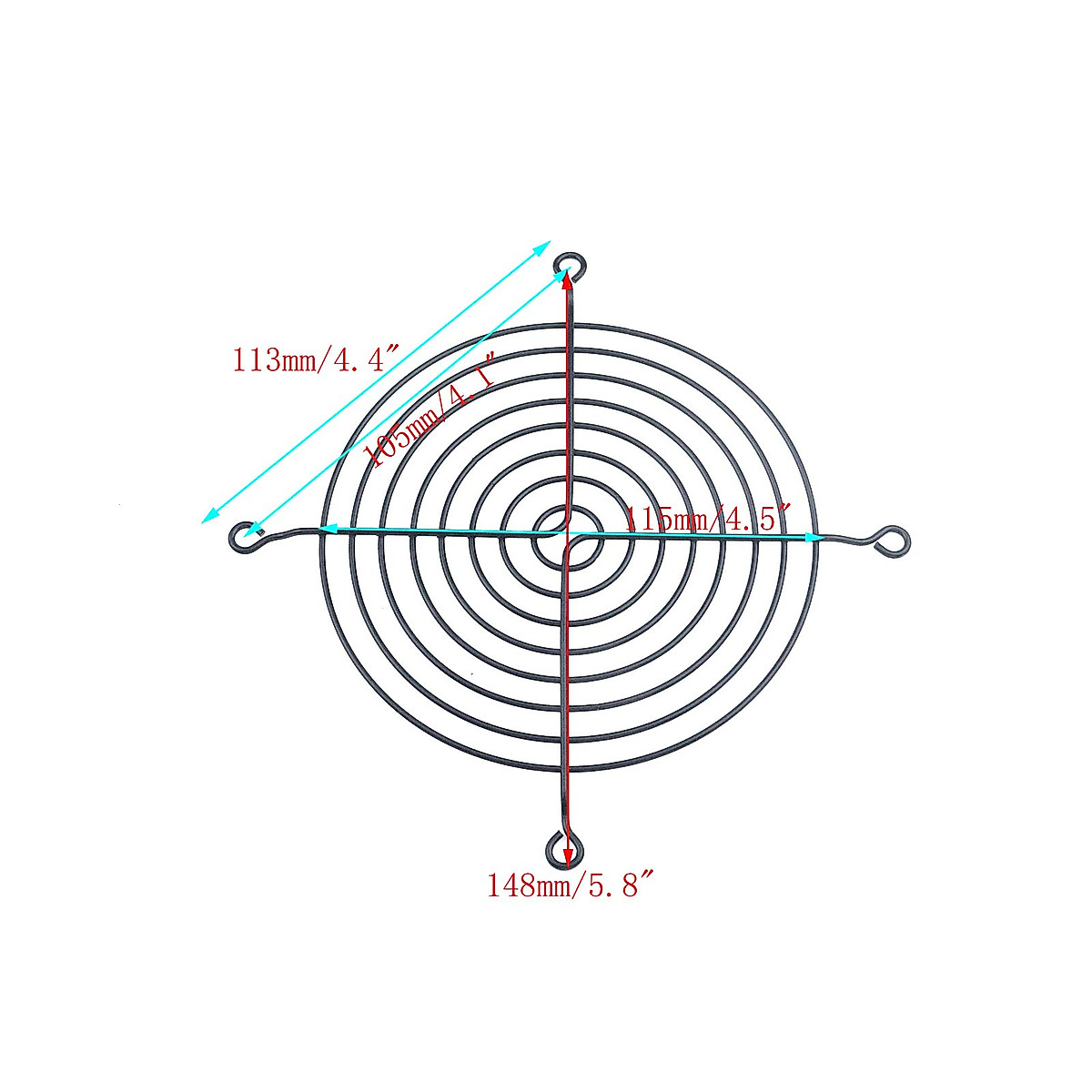 Semetall Cooling Fan Protective Grill 12Pcs 120mm Computer Case Cooling Fan Grill Metal Grill for 120mm Fans,Cooling Fan Finger Guard Protective Grill for PC Ventilator(Black)