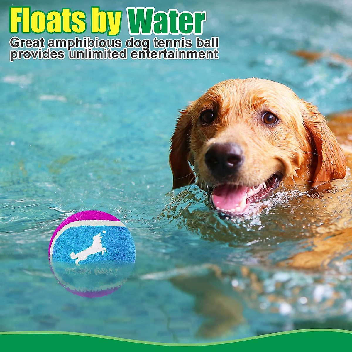 EXPAWLORER Squeaky Tennis Balls for Dogs-12 Pack High Elastic Dog Balls for Aggressive Chewers,Interactive Dog Chew Toys for Training, Fetching, Chewing, Playing for Dogs Christmas Toys