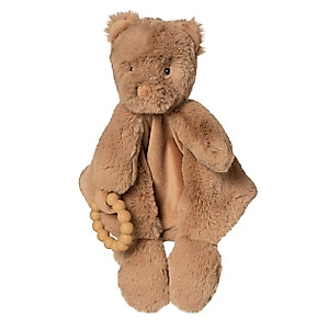 Manhattan Toy Sleepy Time Bear Plush Baby Lovie Blankie with Removable Silicone Teether Ring