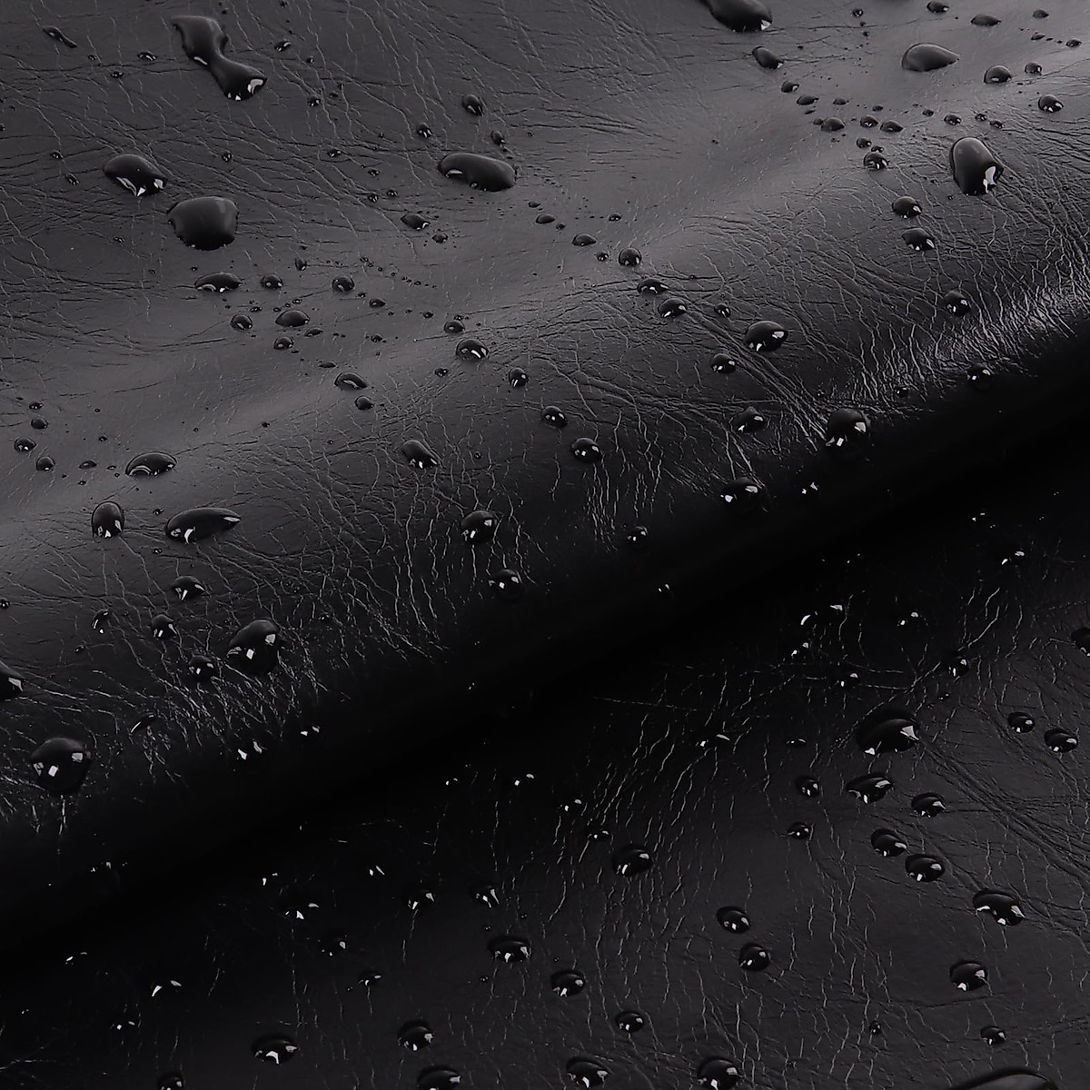 Soft Waterproof PU Faux Leather Fabric,Odorless Marine Synthetic Material,Easy to Clean and Tear Resistant for Cover,Repair,Renovate 1mm (52inchx78inch, Black)