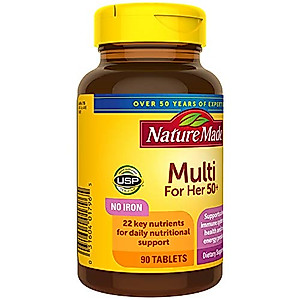 Nature Made Women's Multivitamin 50+ Tablets, 90 Count for Daily Nutritional Support