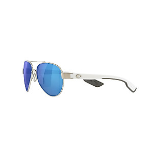 Costa Del Mar Woman Sunglasses Palladium Frame, Blue Mirror Lenses, 56MM