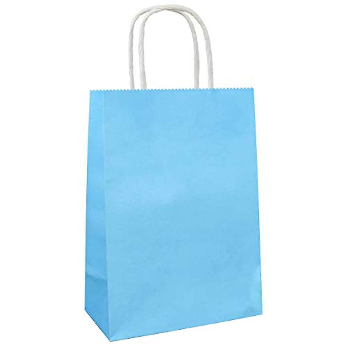ADIDO EVA 25 PCS Small Gift Bags Blue Kraft Paper Bags with Handles for Party Favors (8.2 x 6 x 3.1 In)