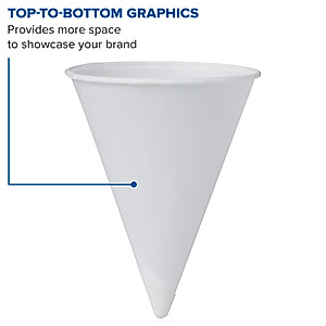 Solo 42RCP-2050 4.25 oz White Paper Cone Cups (Case of 5000)