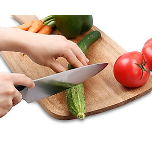 Culina® Pro 7-Piece German-steel Forged Knife Set with Wood Storage Block and 5-inch Utility Knife