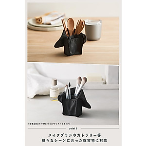 KOKUYO Pencil Case Pouch, Neo Critz Standing Pen Pouch Bag, Foldable Stand up Pencil Holder Organizer, Small Portable Pencil Box for School Office Supplies, Dot Navy, Regular Size (F-VBF180-6)