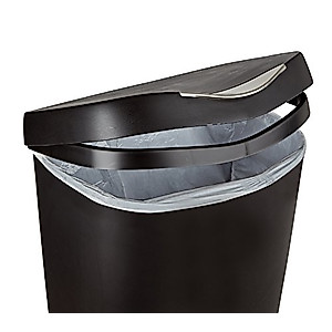 Umbra 084200-047 Brim Step On Trash Can, Black, 13 Gallon