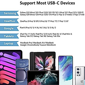 YUANBAI USB C to 3.5mm OnePlus 9 10 Pro Headphone Jack Adapter, USB Type C to 3.5mm Aux Audio Adapter DAC USB C Headphone Adapter for Samsung S22 S21 Ultra S20 FE A53 Google Pixel 6a 6 Pro iPad Air 5