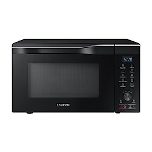 SAMSUNG 1.1 Cu Ft PowerGrill Countertop Microwave Oven w/ Power Convection, Ceramic Enamel Interior, Sensor Cook, Slim Fry, 1000 Watt, MC11K7035CG/AA, Fingerprint Resistant Stainless Steel, Black
