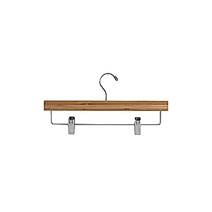 14 inch Bamboo Wood Pants Hangers- Case of 50