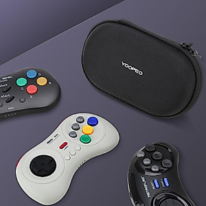 AKNES Hard Shell Controller Travel Case - Fits 8BitDo SN30 Pro, Zero 2, M30 and NEOGEO Controllers, Gulikit NS19 Series Controller, Portable & Protective Carrying Case