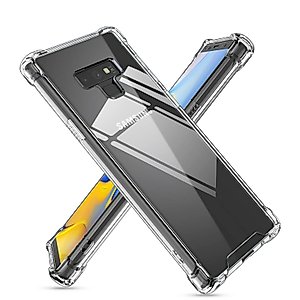 KIOMY Clear Case for Samsung Galaxy Note 9 5G Airbag Corners Shockproof Bumper Protective Phone Cover, Hybrid Design Hard PC Back with Flexible TPU Frame