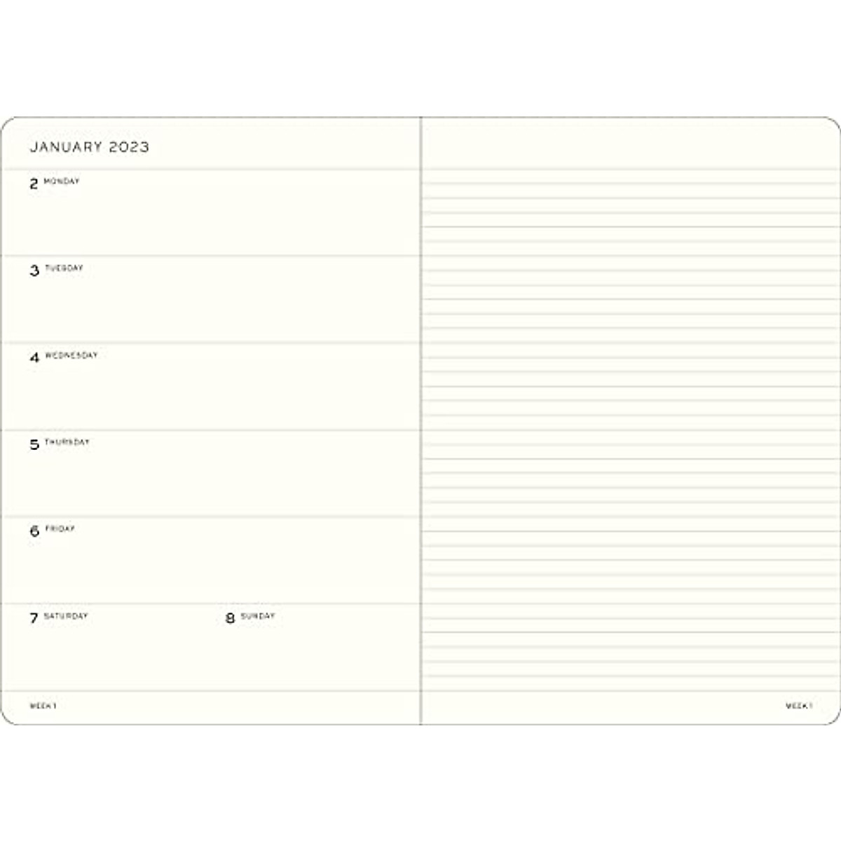 LEUCHTTURM1917 - Weekly Planner & Notebook Softcover Medium (A5) 2023, Navy (Jan 1 - Dec 31, 2023)