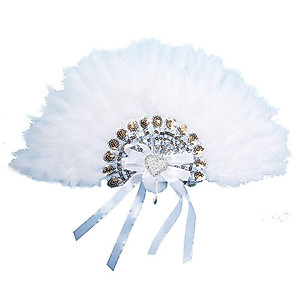 Luxury Feather Fans for Wedding Spanish Lace Feather Dance Fan Wedding Party Gift Wedding Decoration Handmade Hand Fan