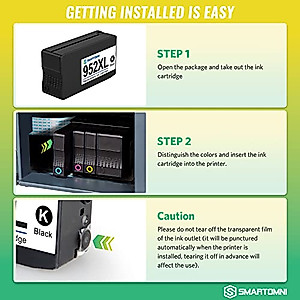 S SMARTOMNI 952XL Ink Cartridges Black Combo Pack with Upgraded Chip Replacement for HP 952 XL Ink Cartridge for HP Officejet Pro 8710 7740 8210 7720 8720 8200 7730 8715 8725 8745 8747 8736 (2 Pack)
