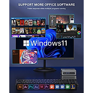KAMRUI Mini PC Intel 11th Gen i5-11320H(Up to 4.5 GHz) Windows 11 Pro, Mini Computers 16GB RAM 512GB SSD, Mini Desktop Computer Super Fast WiFi BT Type-C USB3.0 4K UHD Triple Display VESA Home Office