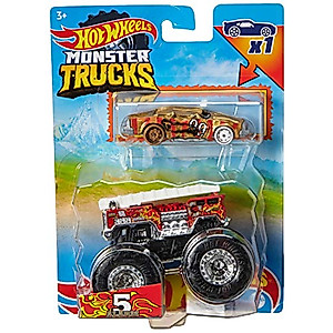 Hot Wheels Monster Trucks, 1:64 2-Pack 5 Alarm, Toy Vehicle for Kids Ages 3 and Up