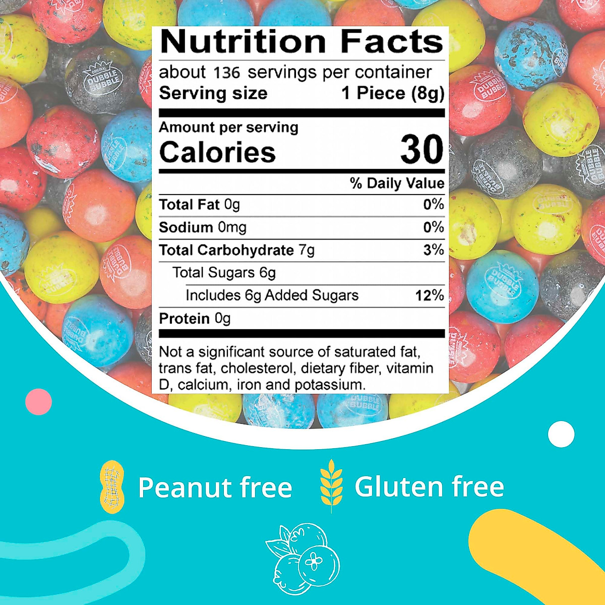 Gumballs for Gumball Machine - Berry Mix 1 Inch Bubble Gum Balls Bulk - Gumball Machine Refills - Double Bubble Chewing Gum - 2.4 Pound - 136pcs King Gumballs Bulk