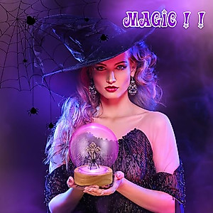 8 Pcs Christmas DIY Snow Globes Water Globe with LED Light Base Wooden Stand and Fake Snow Bulk 5'' Clear Plastic Snow Globe Kit Waterproof Screw Off Cap for Xmas Winter DIY Craft(Multicolor)