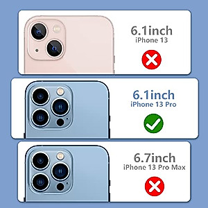 Compatible for iPhone 13 Pro Glitter Case Clear Crystal, Not Yellowing Shockproof Protection iPhone 13 Pro Glitter Case, Slim Thin Cover for Women & Girls 6.1P'', Sparkly Clear